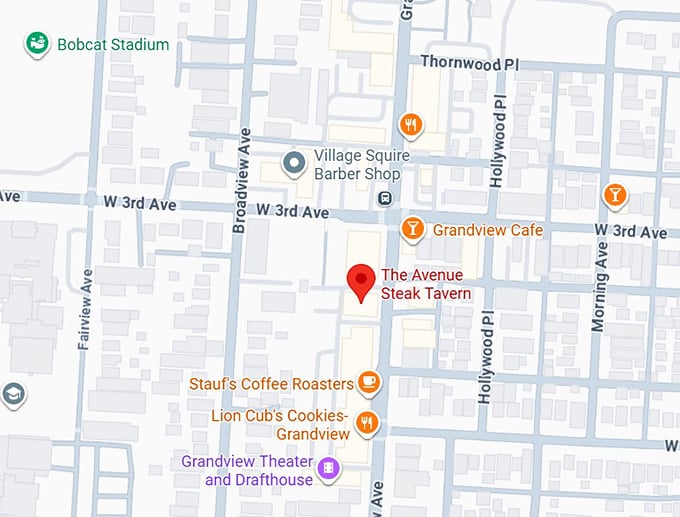 16. the avenue steak tavern map