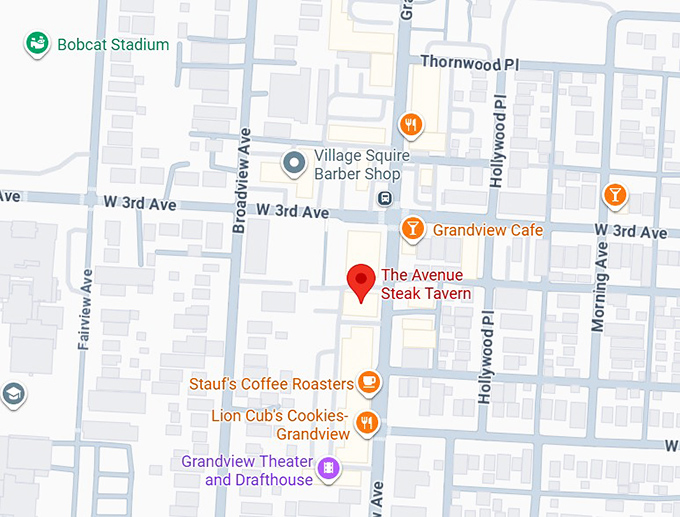 16. the avenue steak tavern map