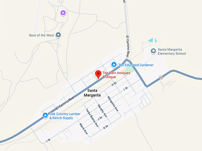16. the barn antiques & unique map