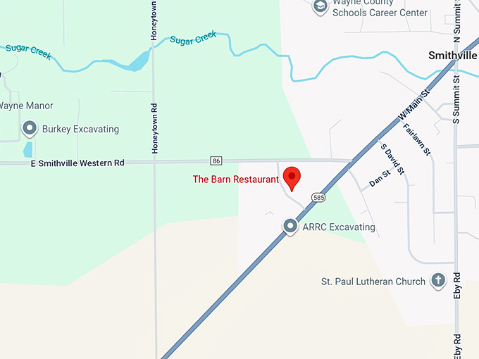 16. the barn restaurant map