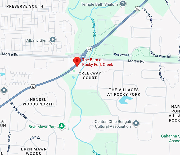 16. the barn at rocky fork creek map
