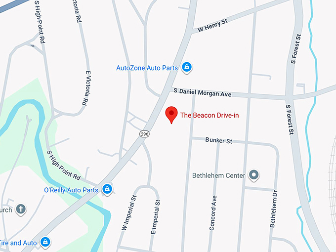 16. the beacon drive in map