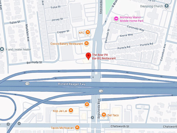 16. the bear pit bar b q restaurant map