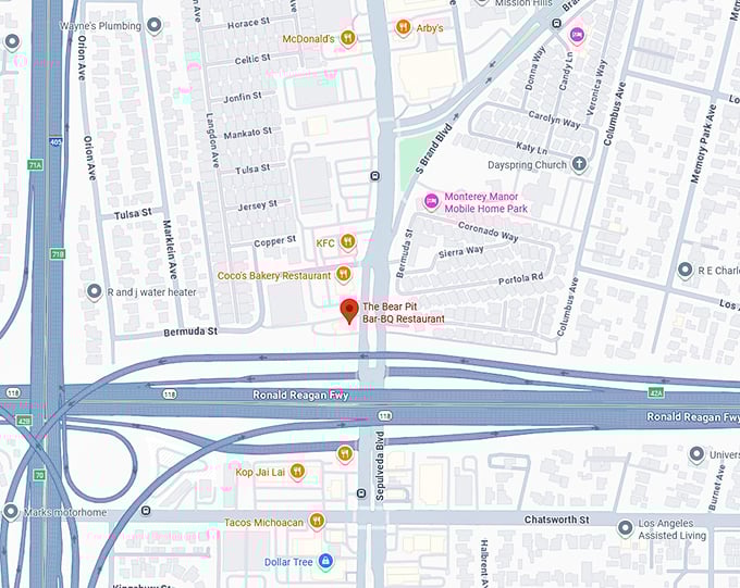 16. the bear pit bar b q restaurant map