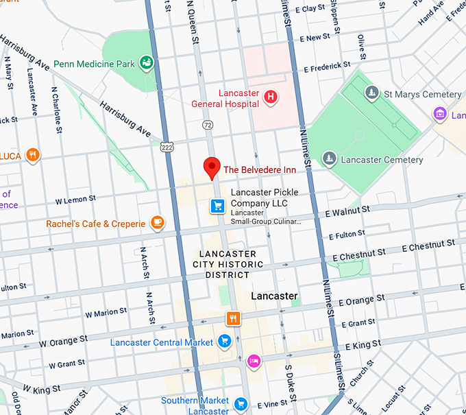 16. the belvedere inn map