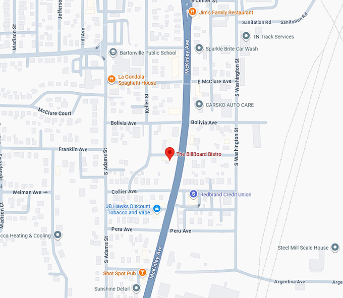 16. the billboard bistro map