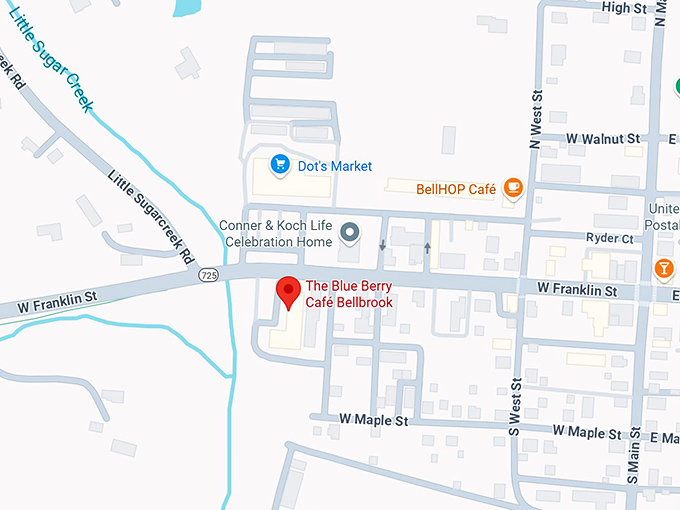 16. the blue berry café bellbrook map