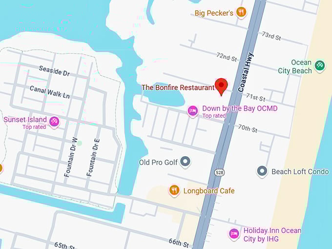 16. the bonfire restaurant map