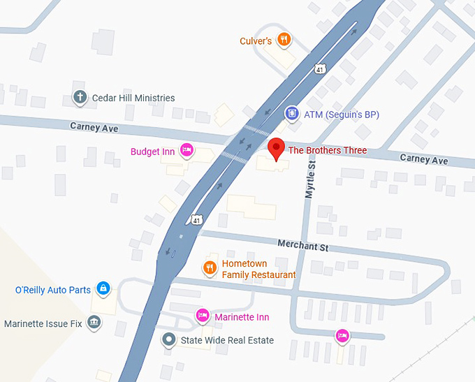 16. the brothers three map