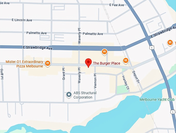 16. the burger place map