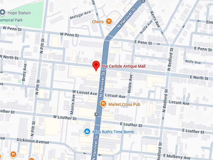 16. the carlisle antique mall map