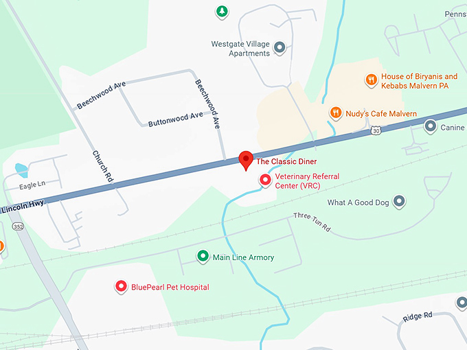 16. the classic diner map