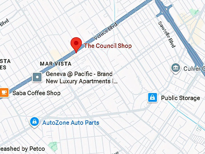 16. the council shop (12120 venice blvd) map