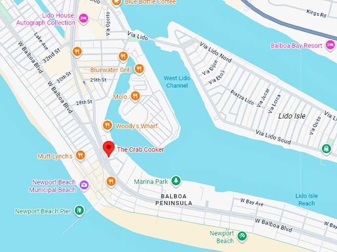 16. the crab cooker map