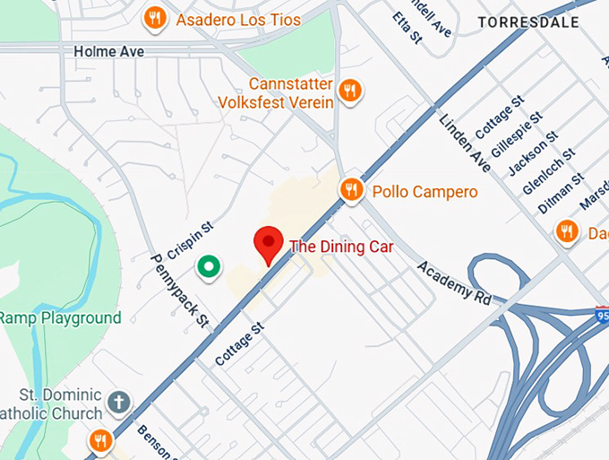 16. the dining car map