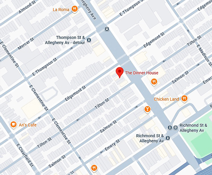 16. the dinner house map