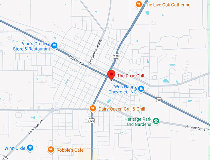 16. the dixie grill map