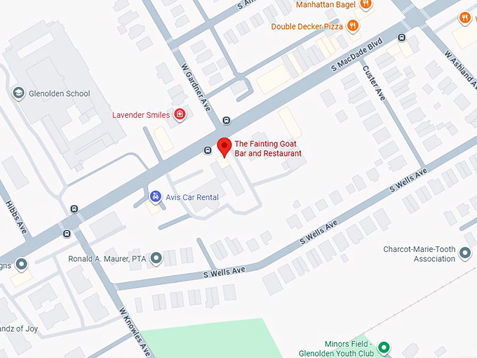 16. the fainting goat bar and restaurant map