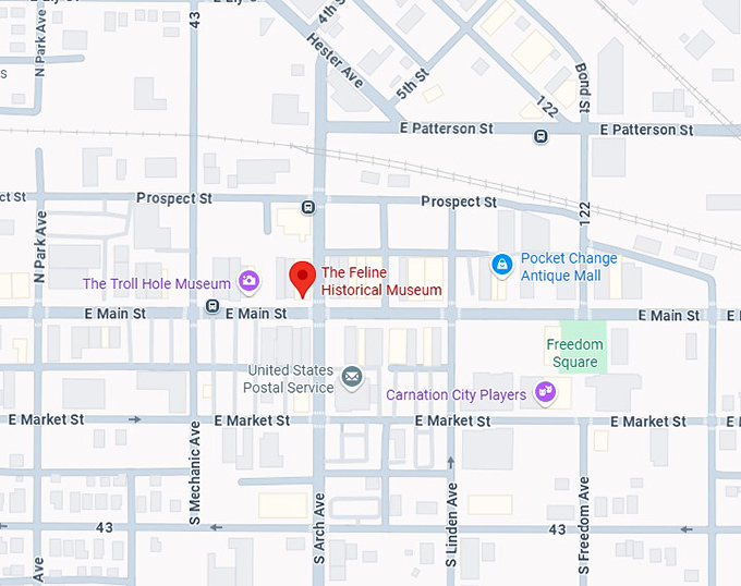 16. the feline historical museum map