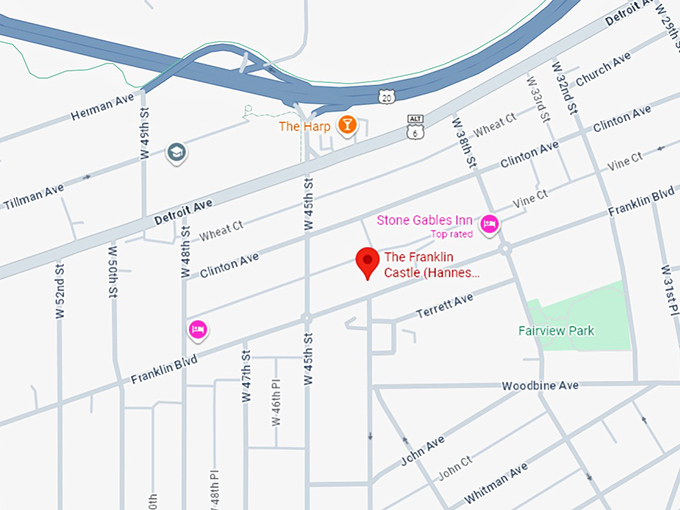 16. the franklin castle (hannes tiedemann house) map