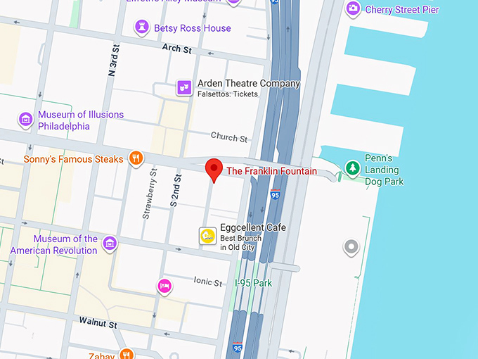 16. the franklin fountain map