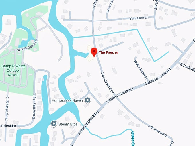 the freezer tiki bar map