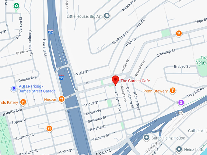 16. the garden cafe map