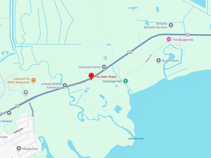 16. the gator shack map