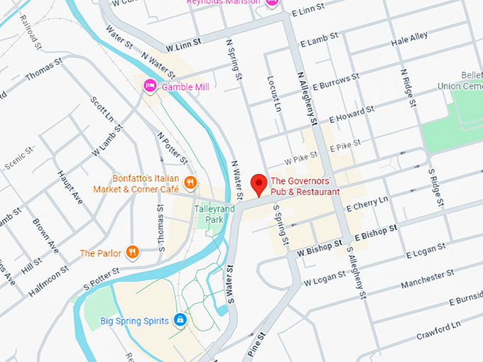 16. the governors' pub & restaurant map