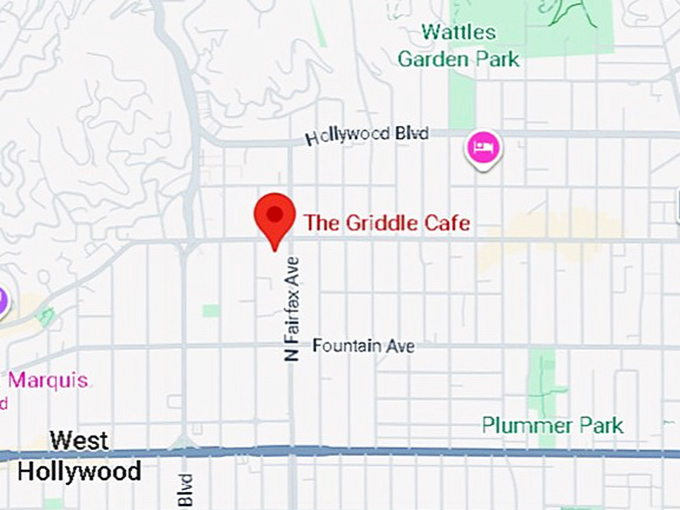 16. the griddle cafe map