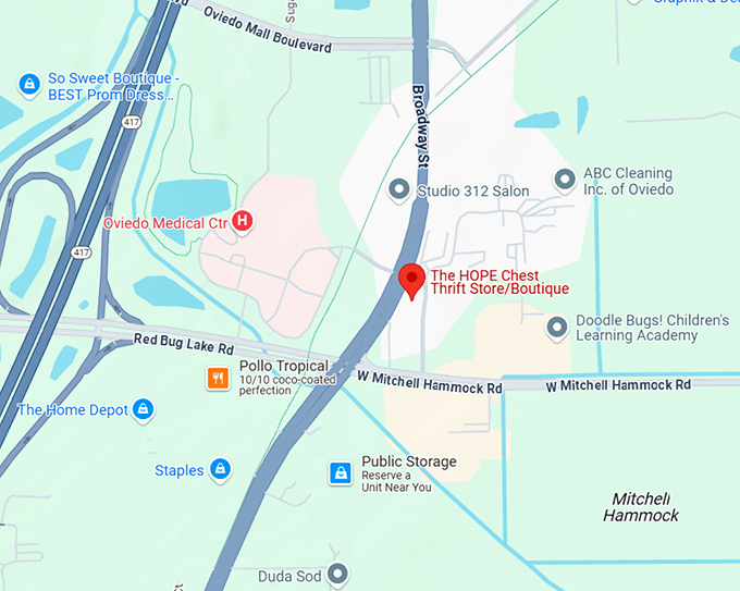 16. the hope chest thrift store boutique map