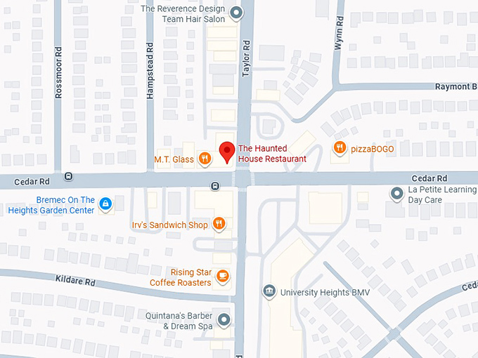 16. the haunted house restaurant map