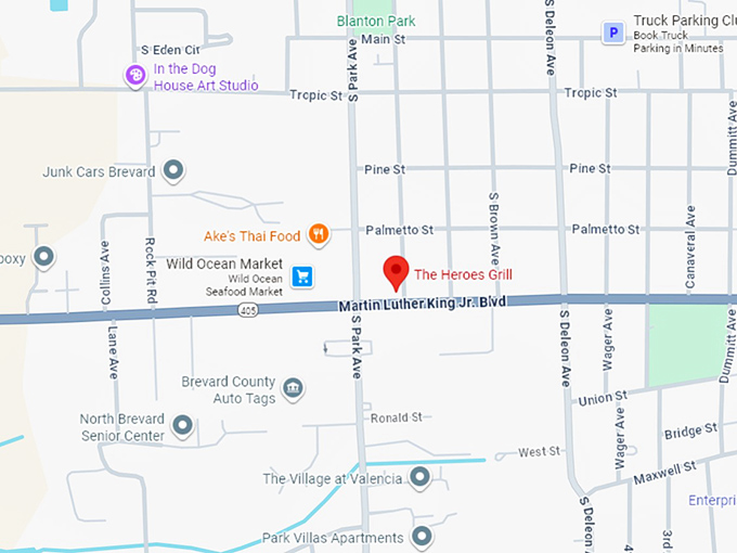 16. the heroes grill map