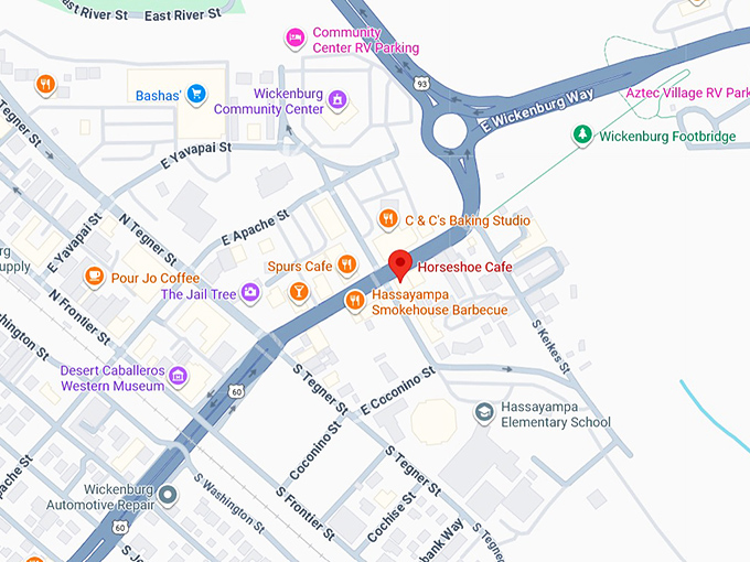 16. the horseshoe cafe map