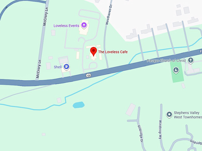 16. the loveless cafe map