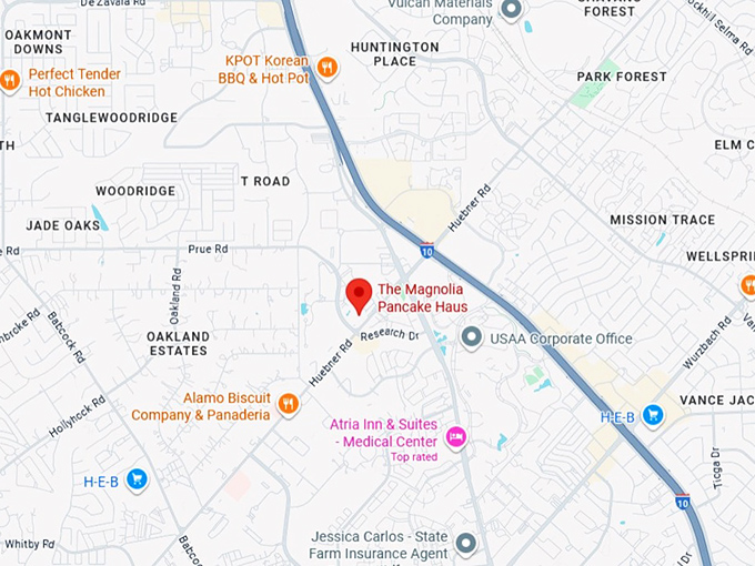 16. the magnolia pancake haus map