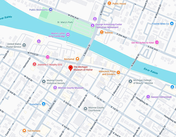 16. the michigan museum of horror map