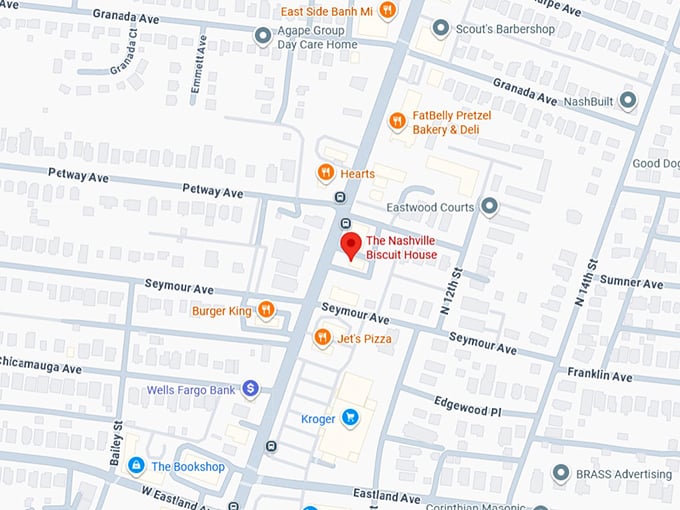 16. the nashville biscuit house map