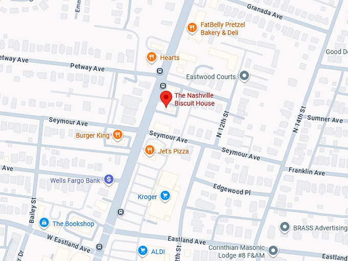 16. the nashville biscuit house map