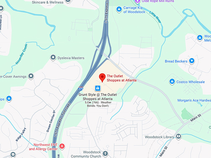 16. the outlet shoppes at atlanta map