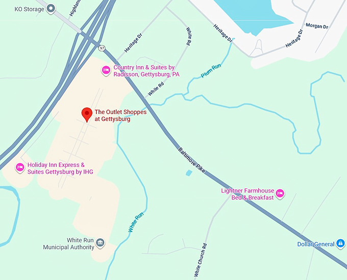 16. the outlet shoppes at gettysburg map