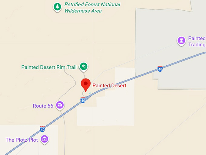 16. the painted desert map