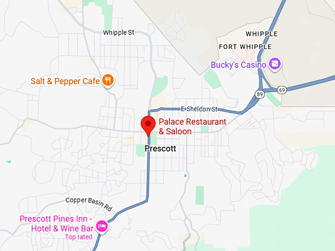 16. the palace restaurant map