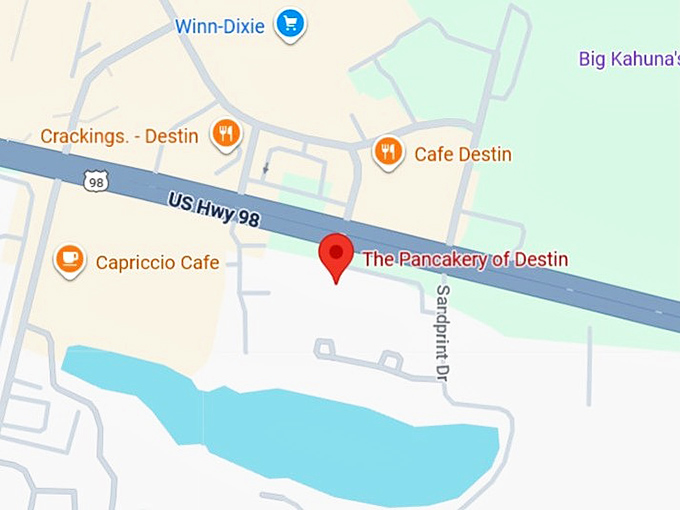 16. the pancakery of destin map
