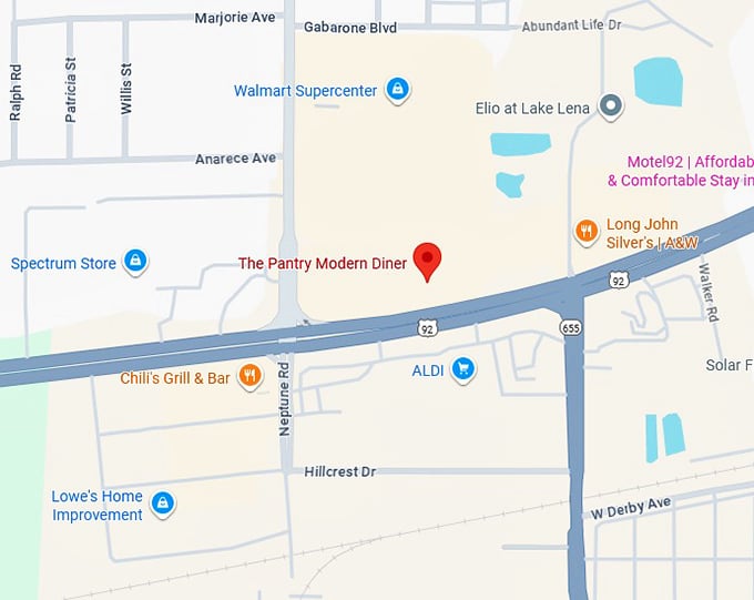 16. the pantry modern diner map