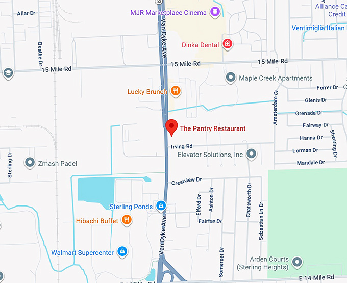 16. the pantry restaurant map