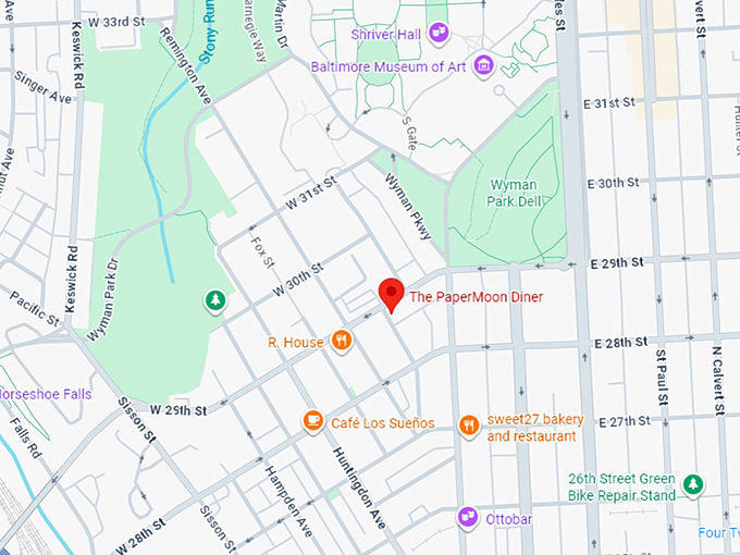 16. the papermoon diner map