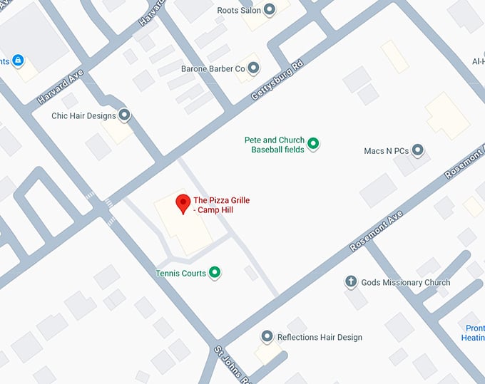 16. the pizza grille map