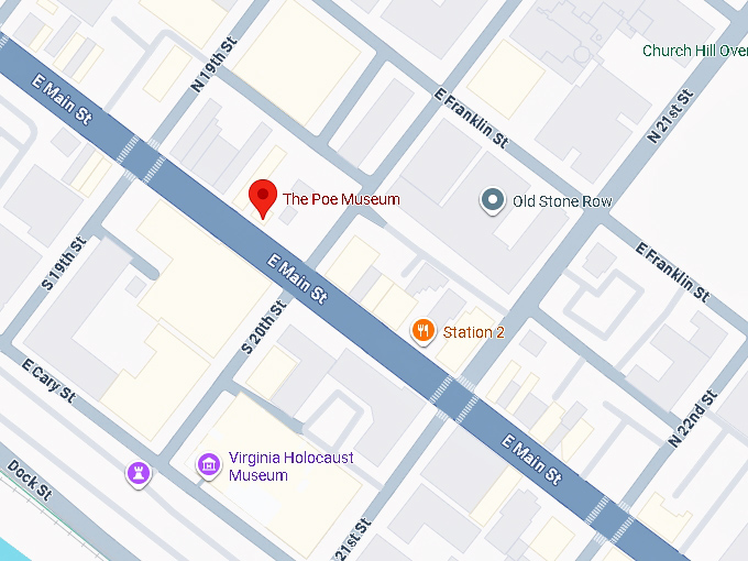 16. the poe museum map