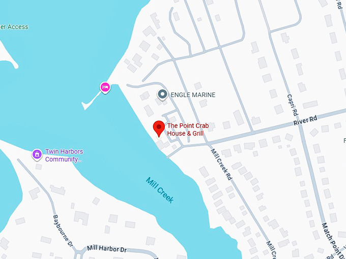 16. the point crab house & grill map